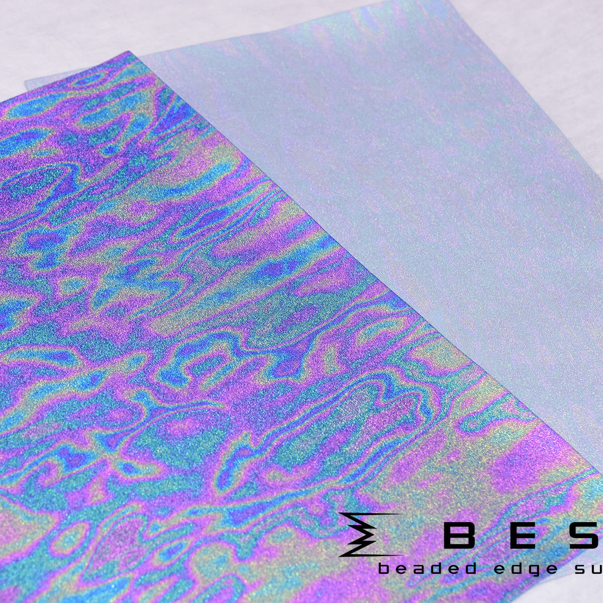 8.5x11" Oil Slick Vinyl Backing – Beaded Edge Supply